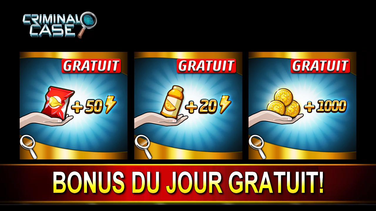 Criminal Case Bonus du Jour